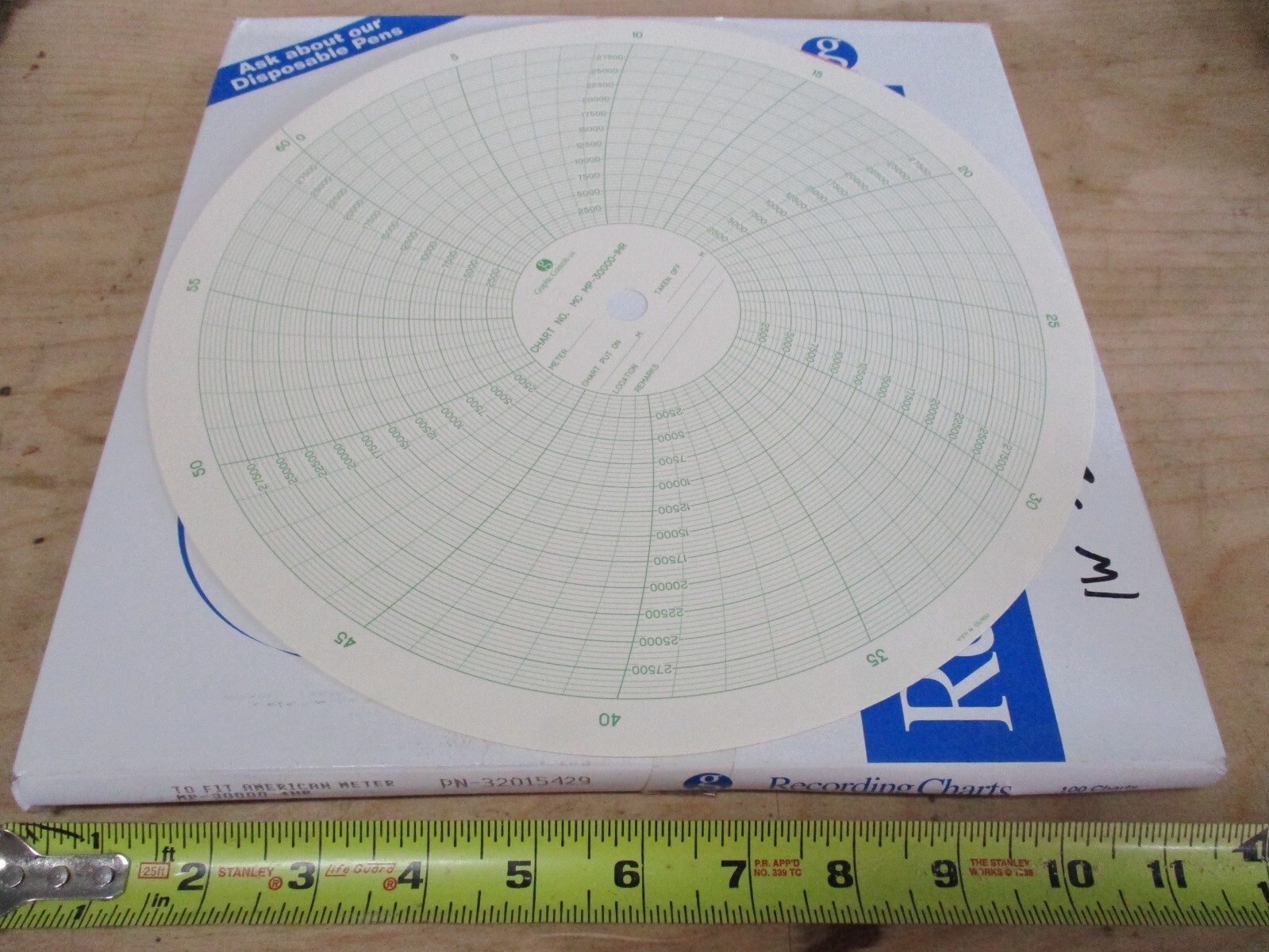 BOX OF 100, GRAPHIC CONTROLS, PN-32015429, RECORDING CHARTS, R0679 | eBay