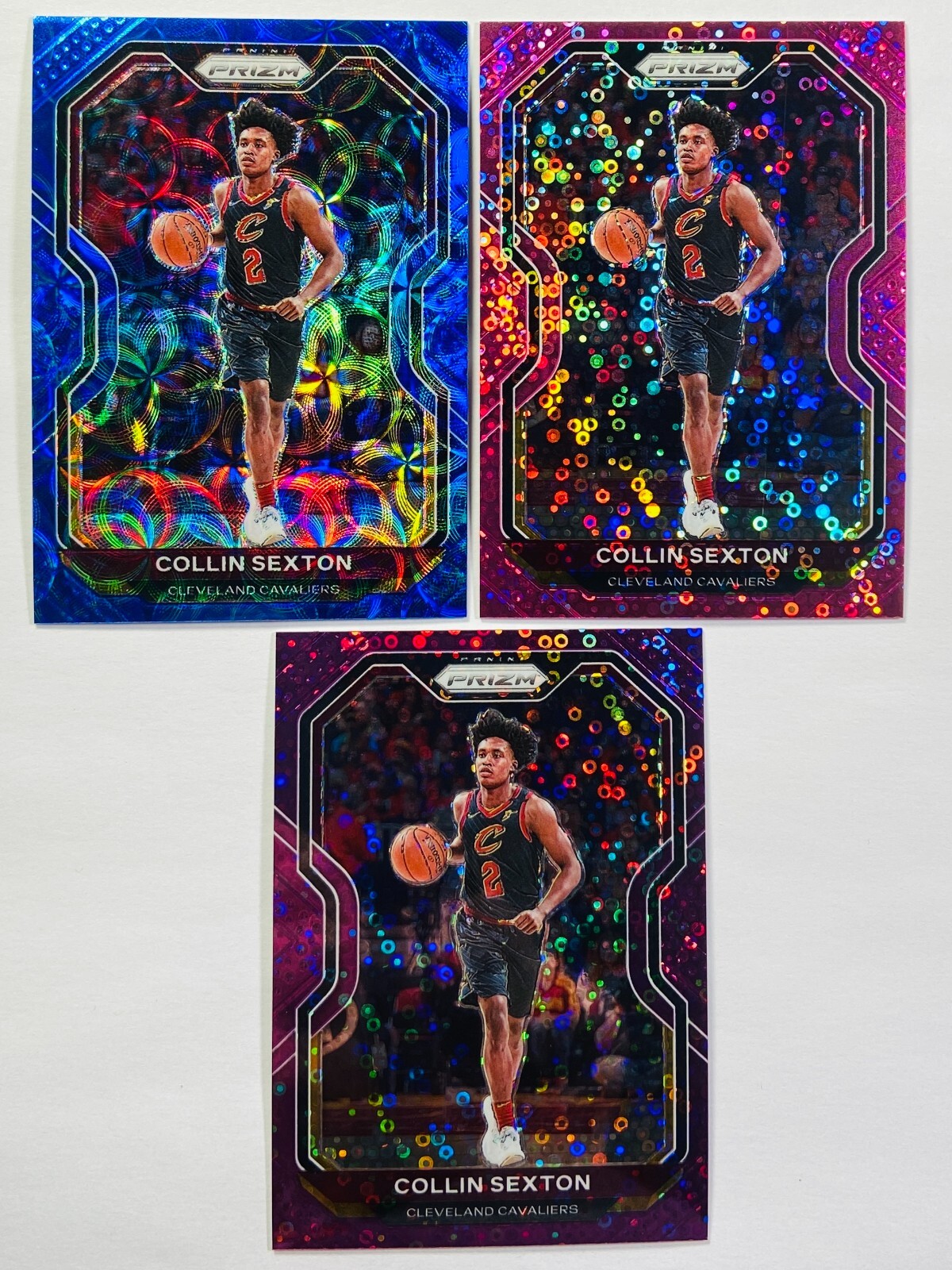 2020-21 Prizm COLLIN SEXTON Pink Disco /50 Blue Scope /49 Purple /75 - 3 Card | eBay