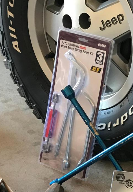 NEW 3pc Drum Brake Shoe Tool Tools Garage Kit Spoon Spring Pliers ...