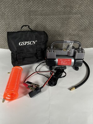 GSPSCN Silver Tire Inflator Heavy Duty Double Cylinders with Portable ...
