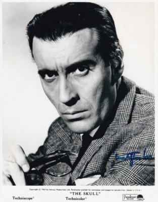 CHRISTOPHER LEE signed Autogramm 20x25cm THE SKULL in Person autograph ...
