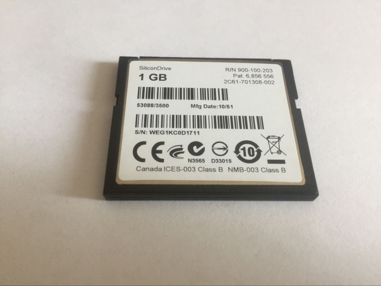 WD SiliconDrive 1GB PATA Industrial SSD-C01G-3500 CF CARD | eBay