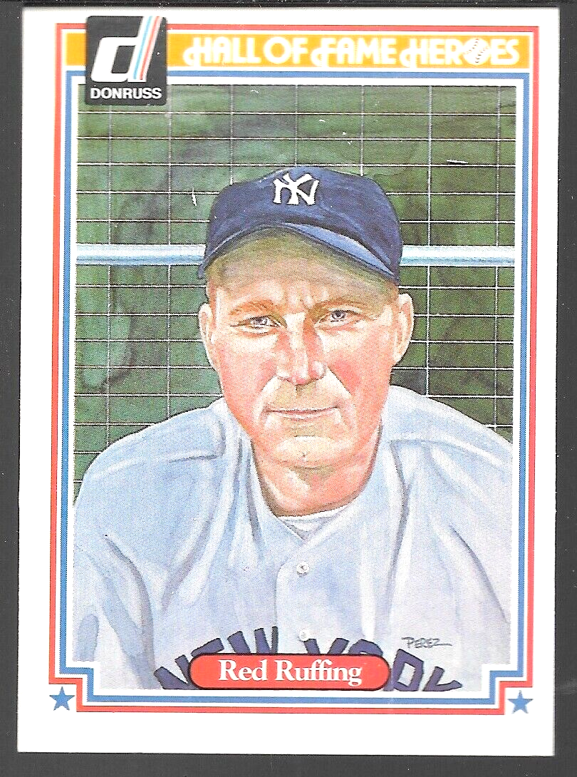 1983 Leaf Candy City Team Hall Of Fame Heroes Red Ruffing 31 New York ...