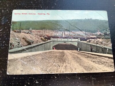 1912 Spring Street Subway Reading PA Scenic Train Railroad Postcard | eBay