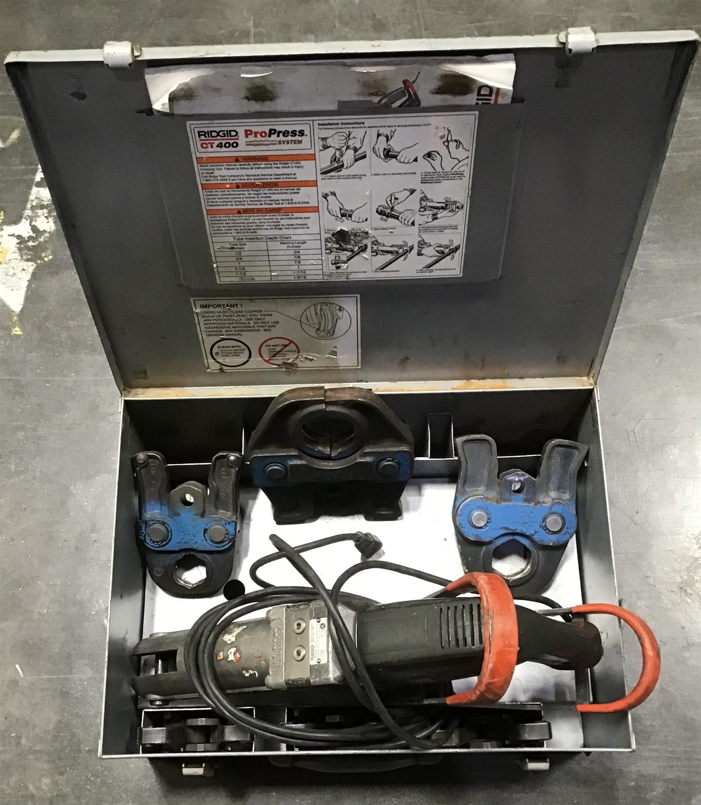 RIDGID+ProPress+CT400+Hydraulic+Operated+Crimper+With+V2+Viega+Jaw ...