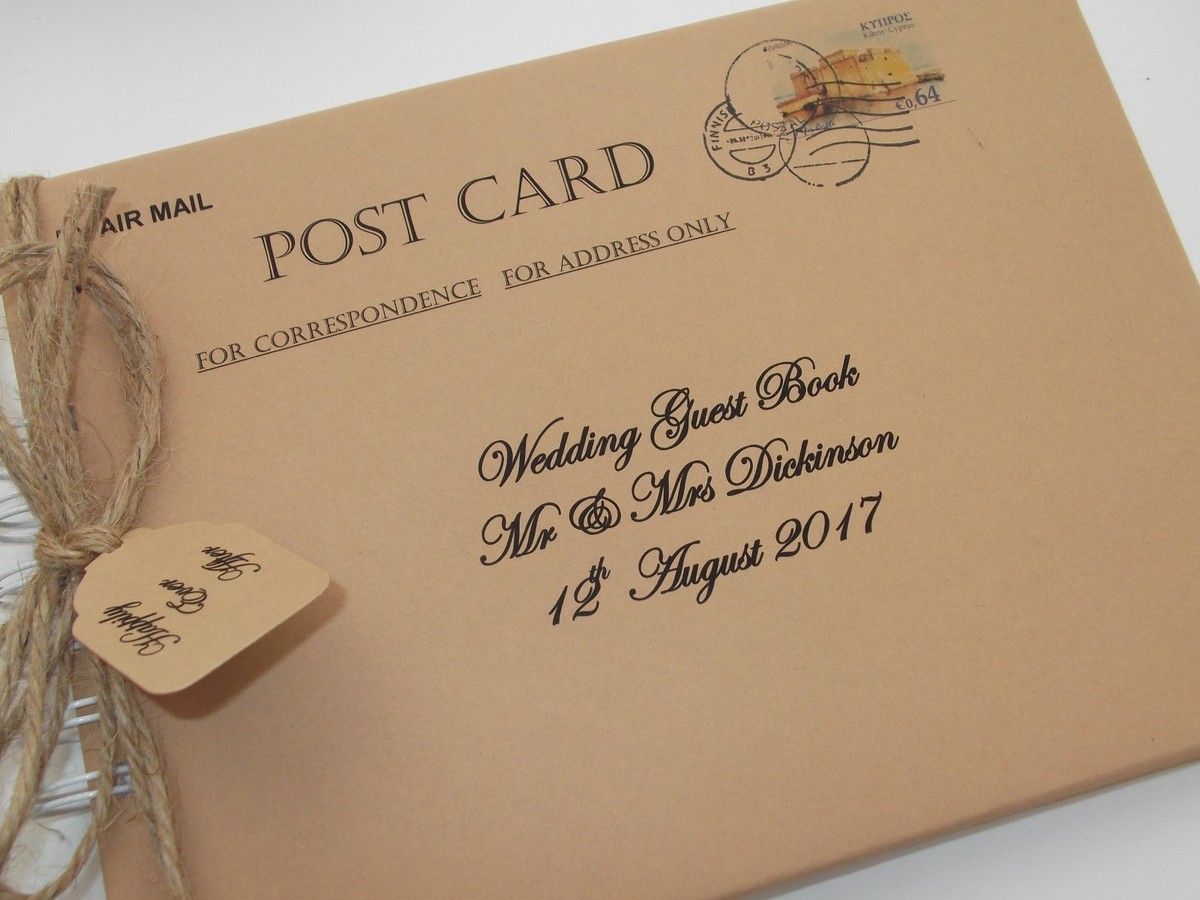 Postcard wedding guest book 60 photos - Astyledwedding.com