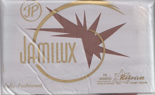 Bas nylon mousse couture JAMILUX Beige. Taille 3. Fully Fashioned ...