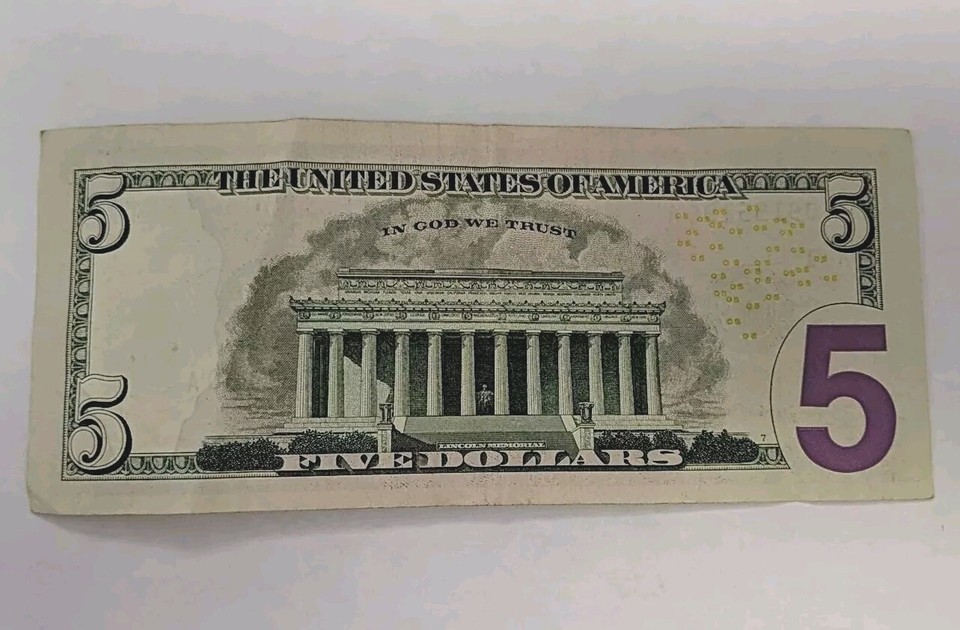 RADAR PALINDROME - PK 09155190 A $5 Dollar Bill Fancy Serial Number | eBay