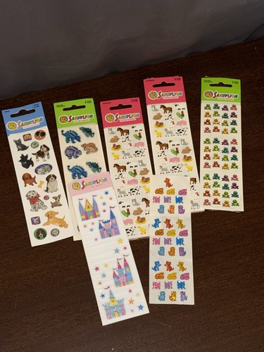 Lot of 7 Vintage Sandylion Sticker Sheets Prismatic Animals Dinosaurs ...
