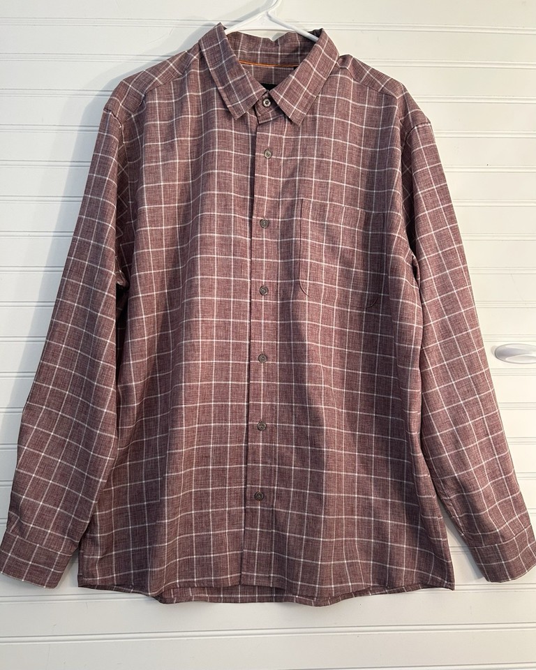 Orvis Men’s L Check Plaid Long Sleeve Shirt RN#70534 Red Dry Wicking | eBay