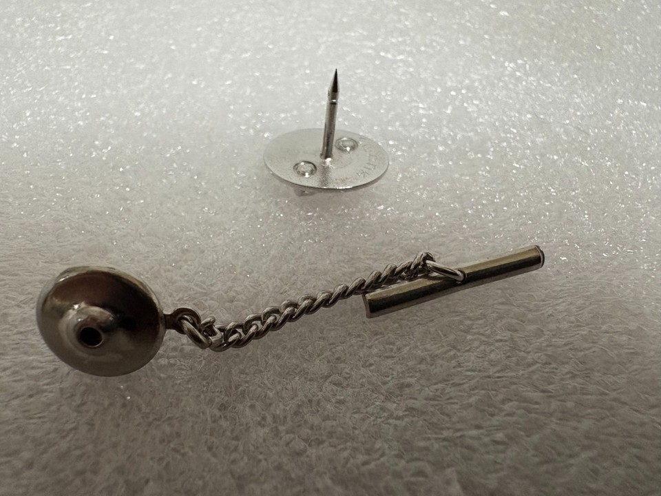 SWANK "L" Initial Tie Tack Lapel Pin silvertone | eBay