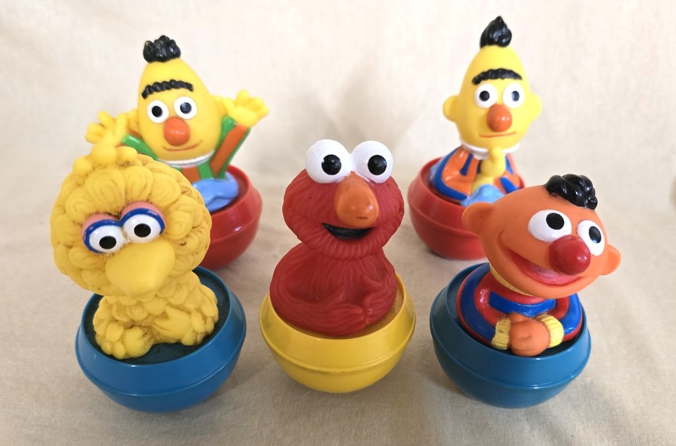 Sesame Street Roly Poly Wobble Toy Big Bird Ernie Bert Elmo | eBay