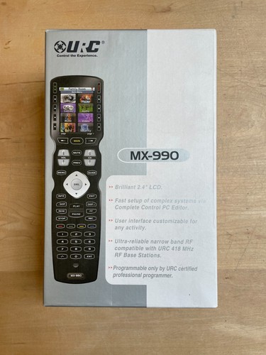 URC MX-990 IR/RF PC Programmable Remote w/ 2.4" Color LCDScreen ...