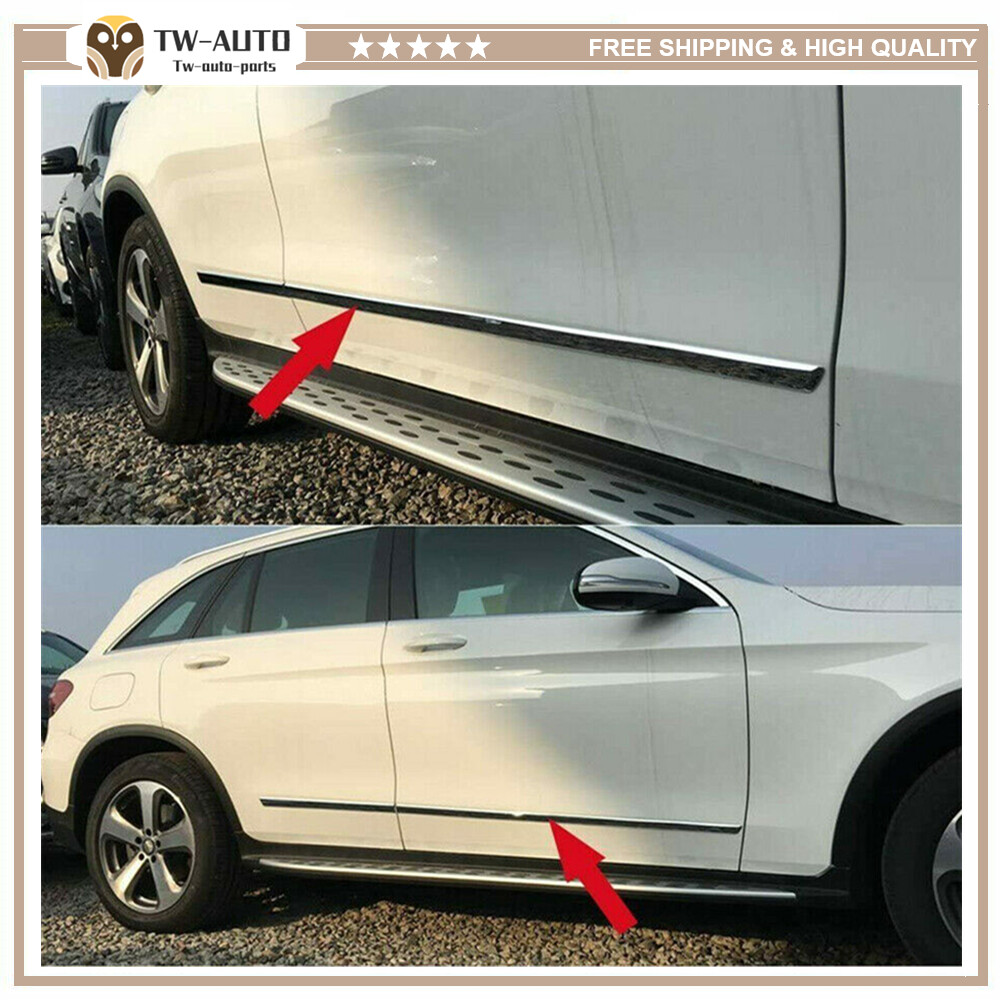 4Pcs Fits for Benz GLC GLC300 2016-2021 Door Side Sill Molding Trims ...
