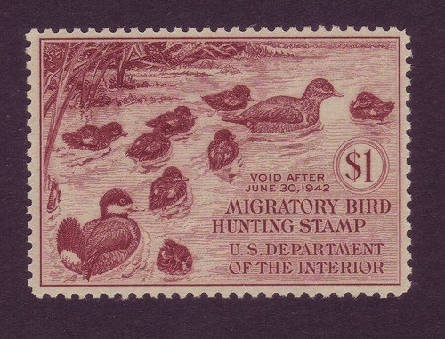 RW8 ( $1 Duck ) - A BEAUTY - MNH - PF CERT PC from BLOCK of 4 - MUST ...