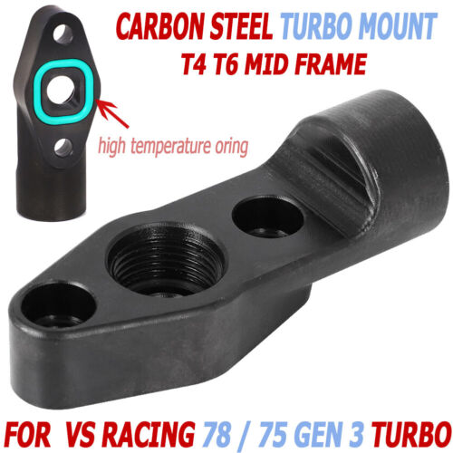 T4 T6 Mid Frame Turbo Mount 10AN ORB Drain For VS Racing 78 / 75 Gen 3 ...
