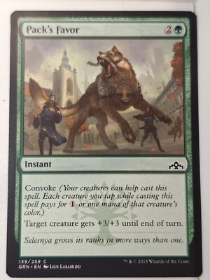 Pack's Favor - Guilds of Ravnica - Magic the Gathering MTG Nice! | eBay