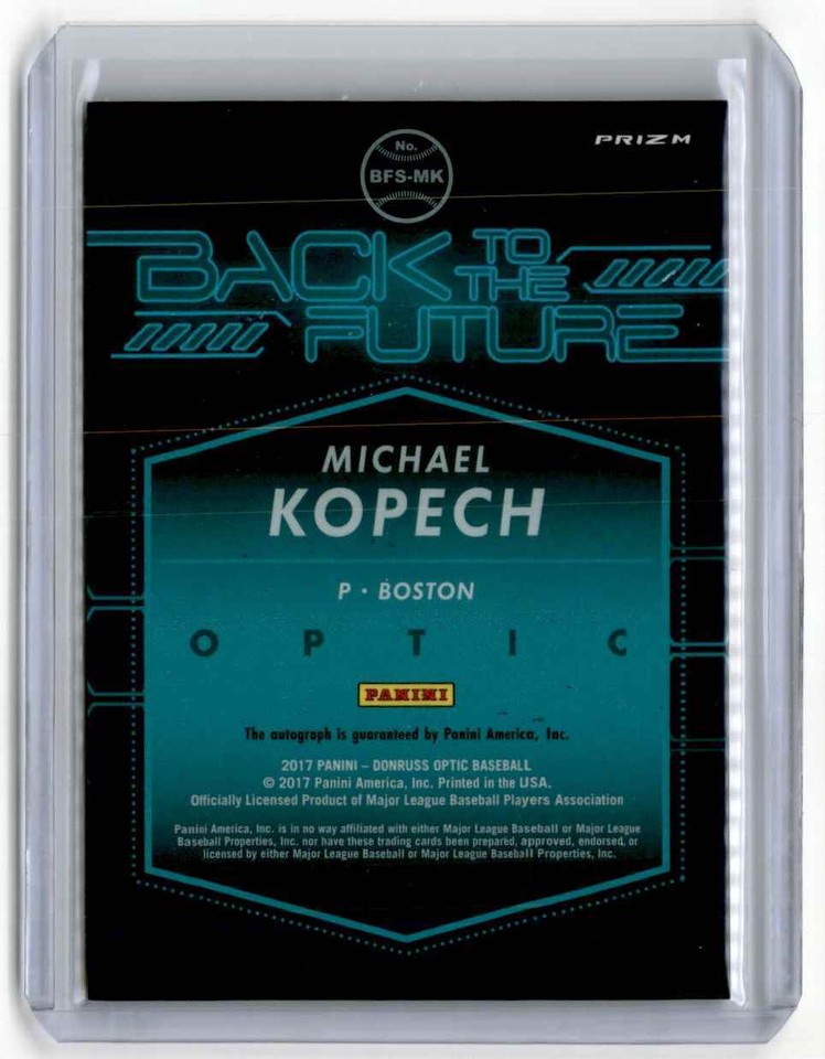 2017 Donruss Optic Back to the Future Signatures Prizm Silver Michael ...