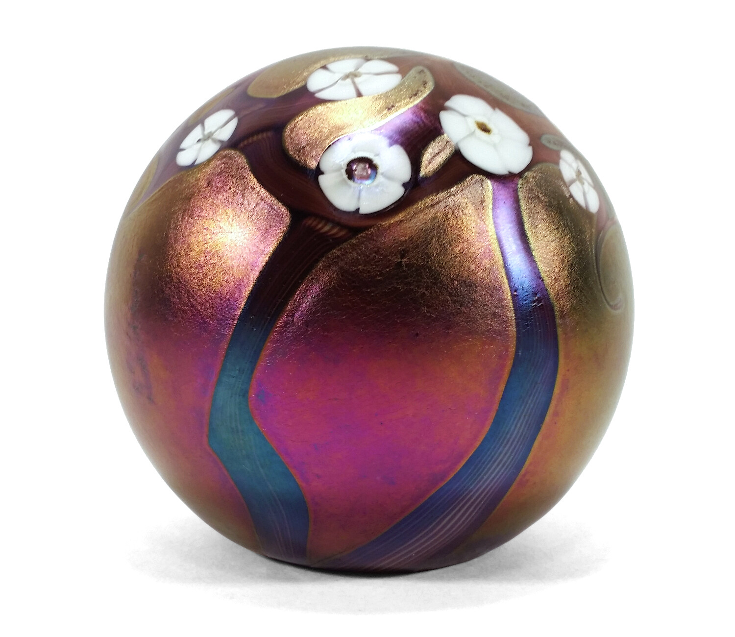 LARGE 2004 ZELLIQUE CALIFORNIA ART GLASS PAPERWEIGHT HAWTHORNE JOSEPH ...