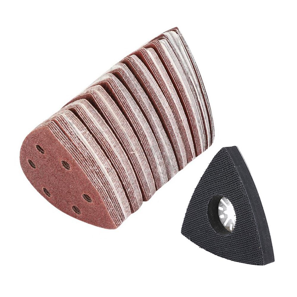 101pcs 60-240 Grit Triangular Sanding Paper Disc Pad Oscillating Multi ...
