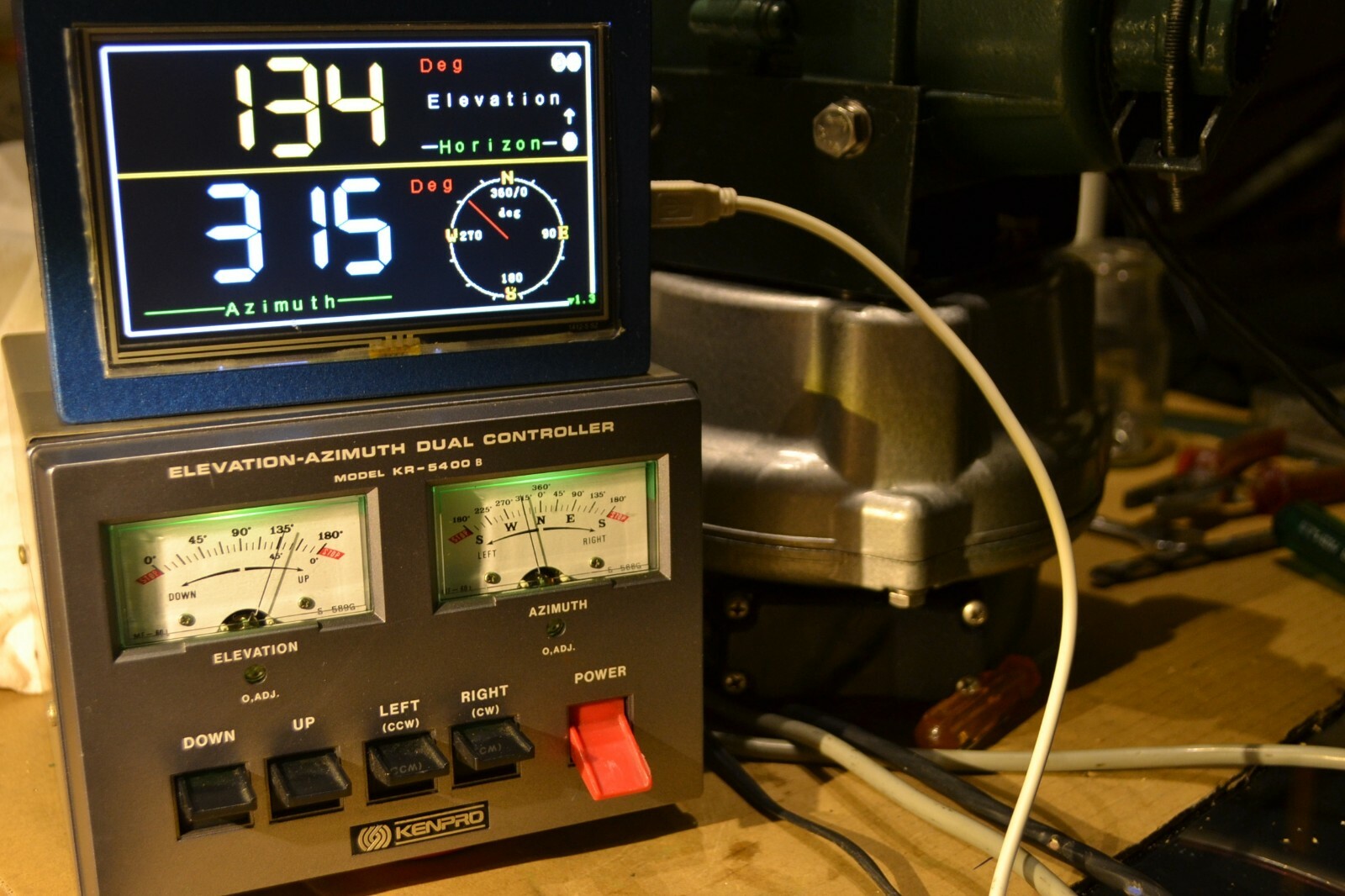 Digital Readout for Yaesu antenna rotors controllers-K-400, G5400 ...