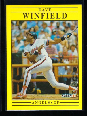 DAVE WINFIELD - 1991 Fleer #329 - California Angels - HOF | eBay