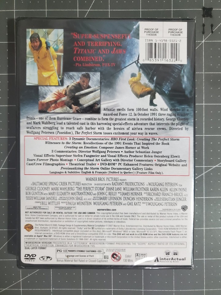 The Perfect Storm DVD - Widescreen - George Clooney Mark Wahlberg ...