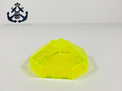 Lego Trans-Neon Green Windscreen 6 x 6 Octagonal Canopy without Axle ...