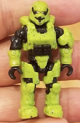 HALO MINI ACTION FIGURE LIME GREEN/BLACK SPARTAN MEGA BLOKS UNSF ...