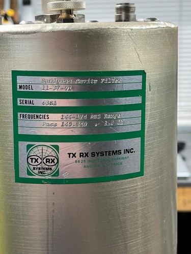 TX RX Systems 2 meter Bandpass Cavity filter model 11-37-01 144 to 174 ...