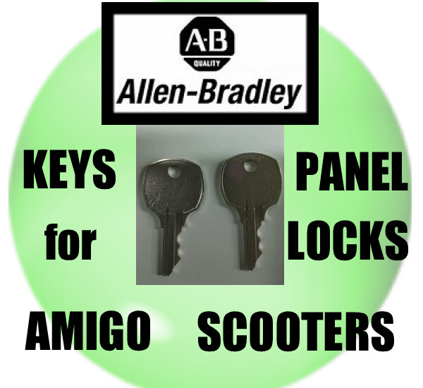 ALLEN BRADLEY A126 PANEL LOCK SET OF 2 REPLACEMENT KEYS AMIGO SCOOTER ...