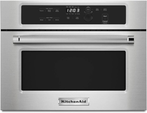 KITCHENAID KMBS104ESS -24 Inch Built-In Microwave Oven with 1.4 cu. ft ...