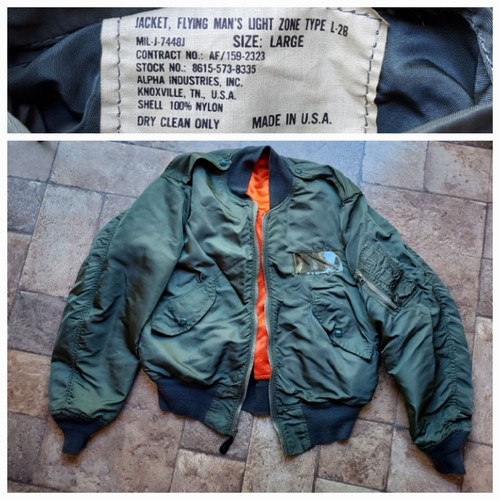 Jacket Flying Man's Light Zone Type L-2B Size Large US Air Force Bomber ...
