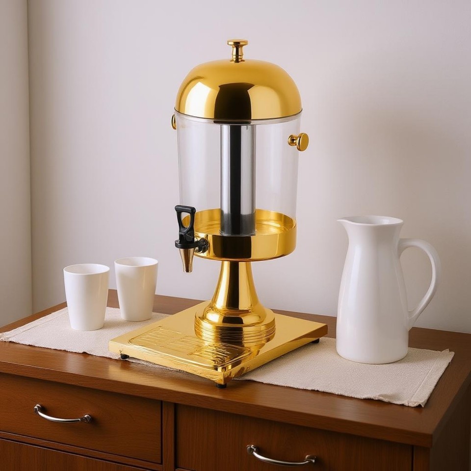 Stainless Steel Juice Dispenser Reflective Ice Central Core Drink ...