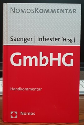GmbHG - GmbH Gesetz - Handkommentar - Saenger | Inhester [Hrsg.] | eBay.de