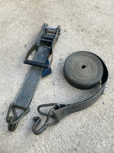 Ex Army Ratchet Strap Set MOD Surplus Lorry Trailer HGV Heavy Duty Load ...