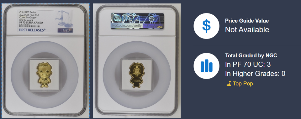 2023 Niue Gold Gilt UFC Connor McGregor 1oz Silver Chibi Coin NGC PF70 ...