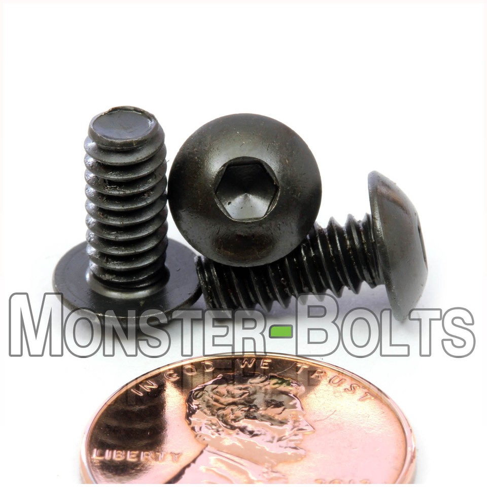 #10-24 Button Head Socket Cap Screws, Alloy Steel w/ Black Oxide, US ...