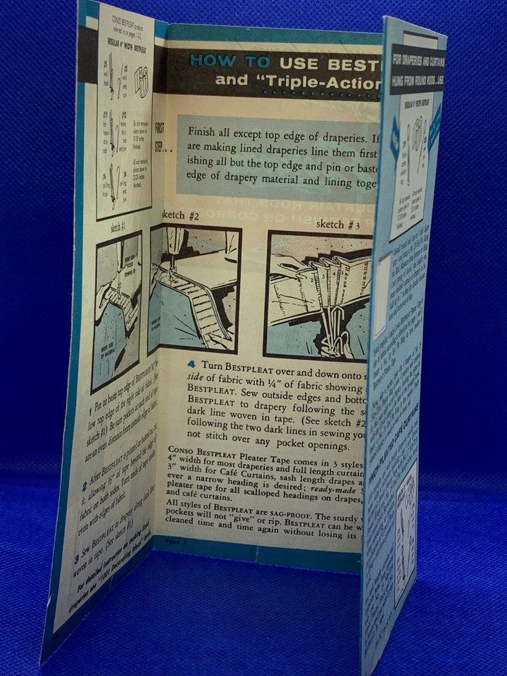 Vintage Conso Bestpleat for Decorator-Perfect Window Treatments Paper ...