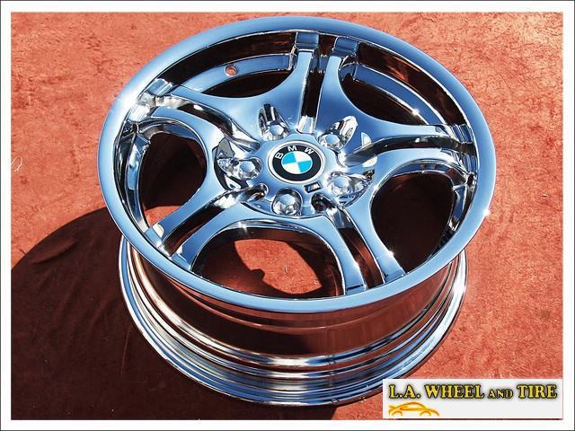 EXCHANGE SET OF 4 CHROME 17" BMW 330i 330Ci "STYLE 68" OEM E46 WHEELS ...