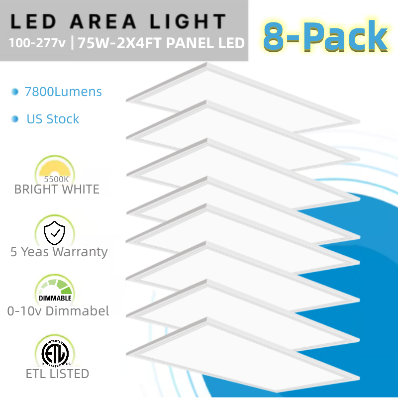 2x4 LED Flat Panel Light 24 x 48 Inch LED Light Panel,ETL Listed 75W ...