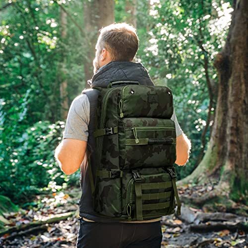 50/60L Travel Backpack, Camo Laptop Backpack for Men Large Capacity ...