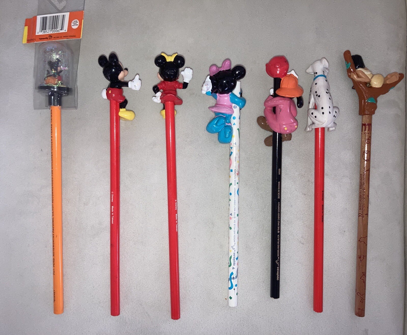 Vintage Disney Pencils Mickey Mouse,Minnie Mouse,Goofy,101 Dalmatians ...