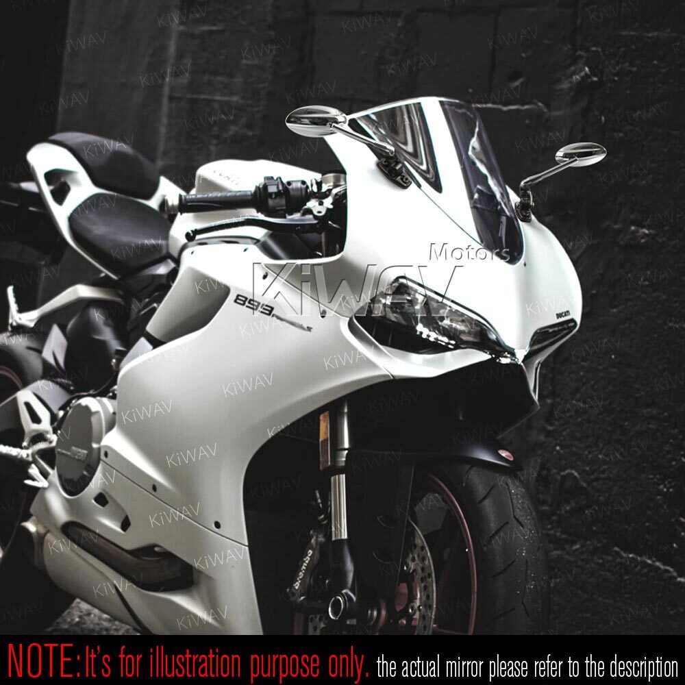 Ultra - Pair Chrome Mirrors with Black Adapters for Kawasaki ZX-12R 00 ...