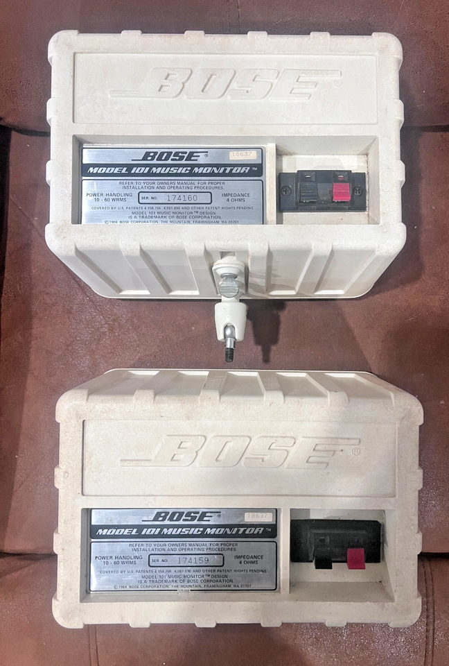 BOSE Model 101 Music Monitor Pair Speakers Pair Indoor/Outdoor White ...