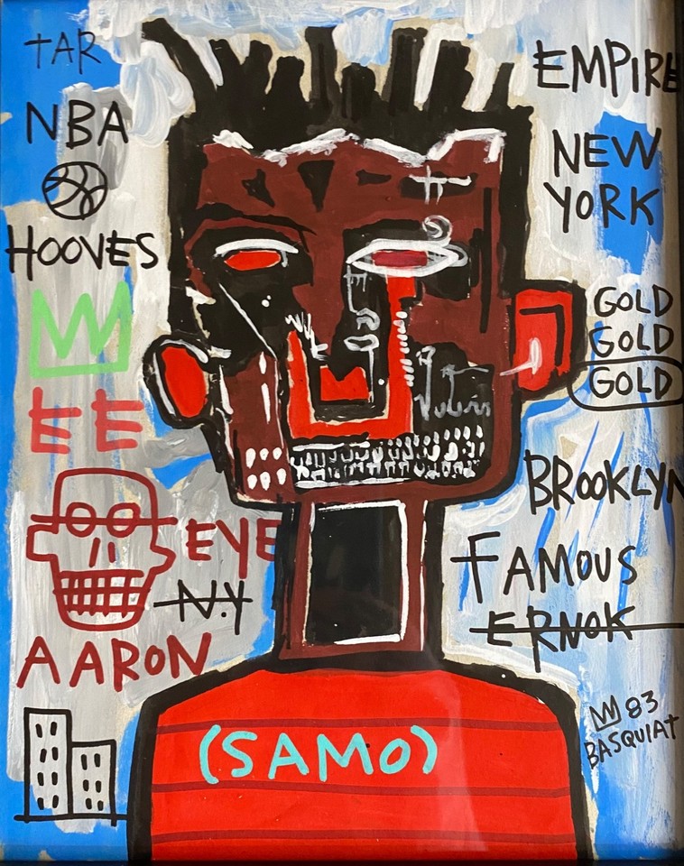 Jean Michel Basquiat Drawing Rare Vintage on paper Samo NYC | eBay