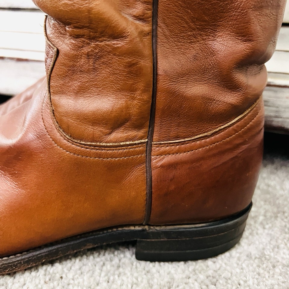 Justin Classic Jackson Deerlite Marbled Roper Boots Chestnut Brown Mens ...