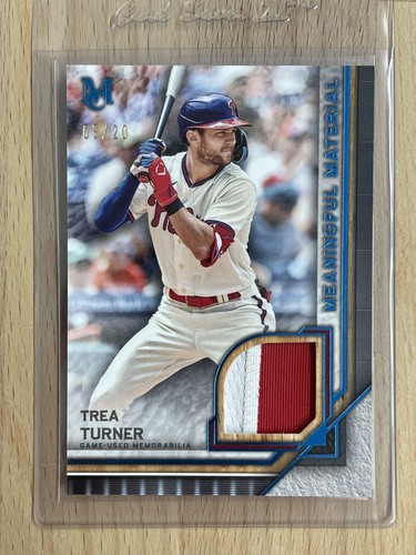 Trea Turner #'d /20 - 2023 Topps Museum Collection Meaningful Materials ...