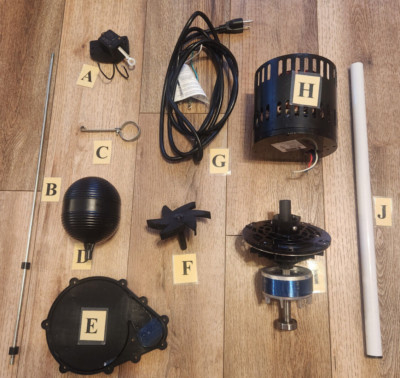 Replacement parts for Utilitech 1/3 HP Thermoplastic Pedestal Sump Pump ...