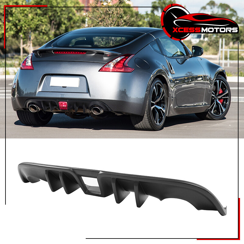 Fits 09-20 Nissan 370Z Rear Bumper Diffuser Lip With Shark 4 Fins ...